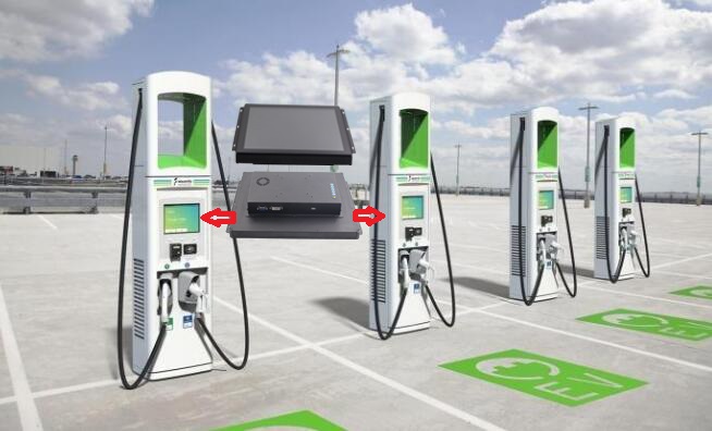 High bright touch monitor EV charger